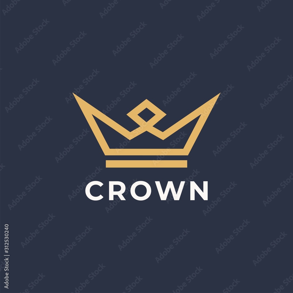 Vintage Crown Logo Template