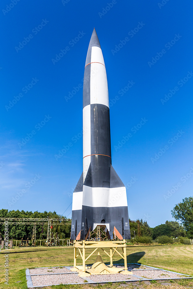 German WW2 V2 rocket in Peenemuende Stock Photo | Adobe Stock