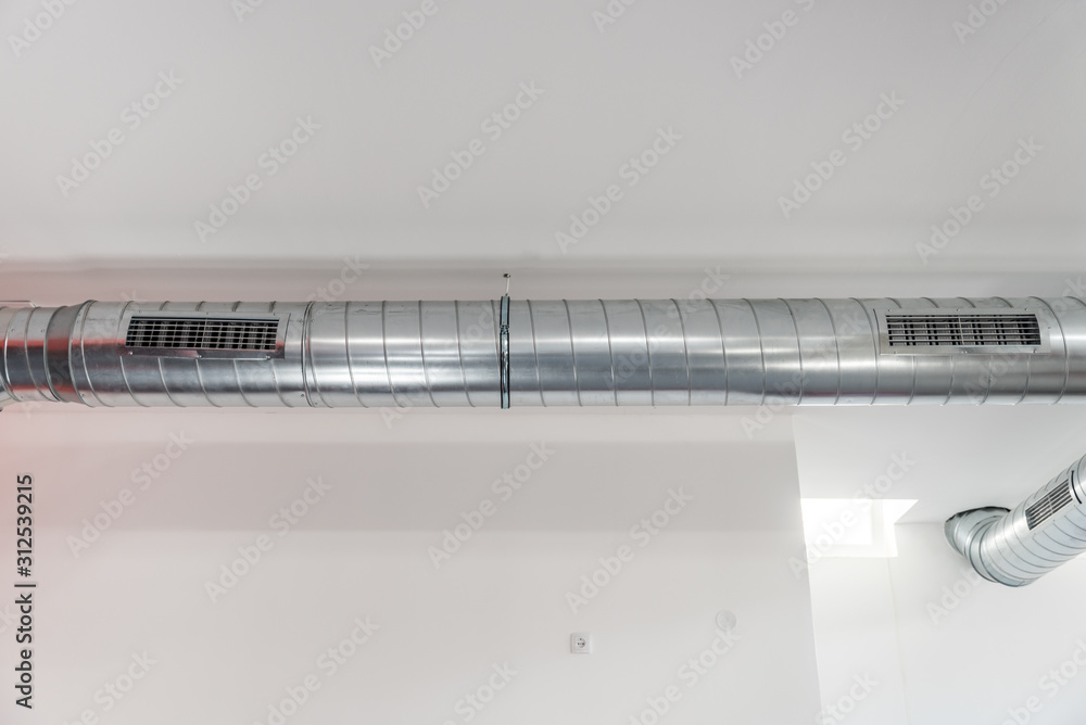 Vent system for indoor ventilation with metallic aluminum pipe and ...