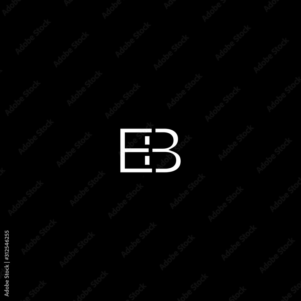 Unique modern minimal EB initial based letter icon logo Stock Vector ...