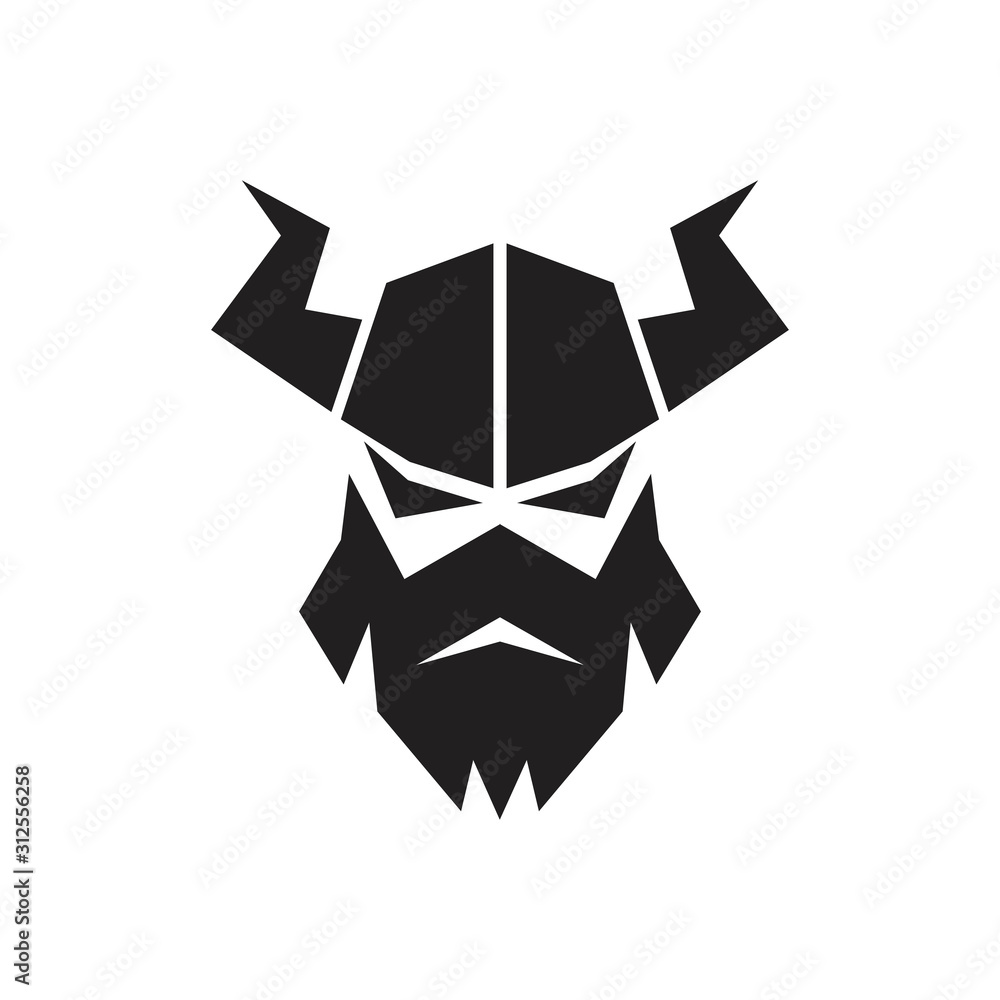 viking logo vector graphic abstract template Stock Vector | Adobe Stock