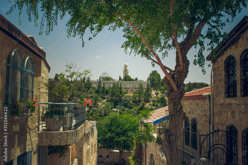 Jerusalem ancient city street landmark UNESCO world heritage site in ...