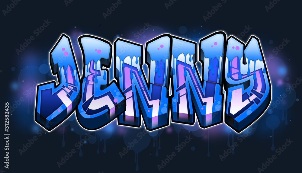 Graffiti Name Jenny Stock Illustration | Adobe Stock
