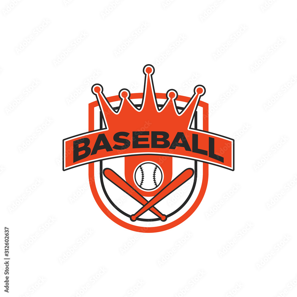 Baseball Logo Design Vector Template Stock Vector | Adobe Stock