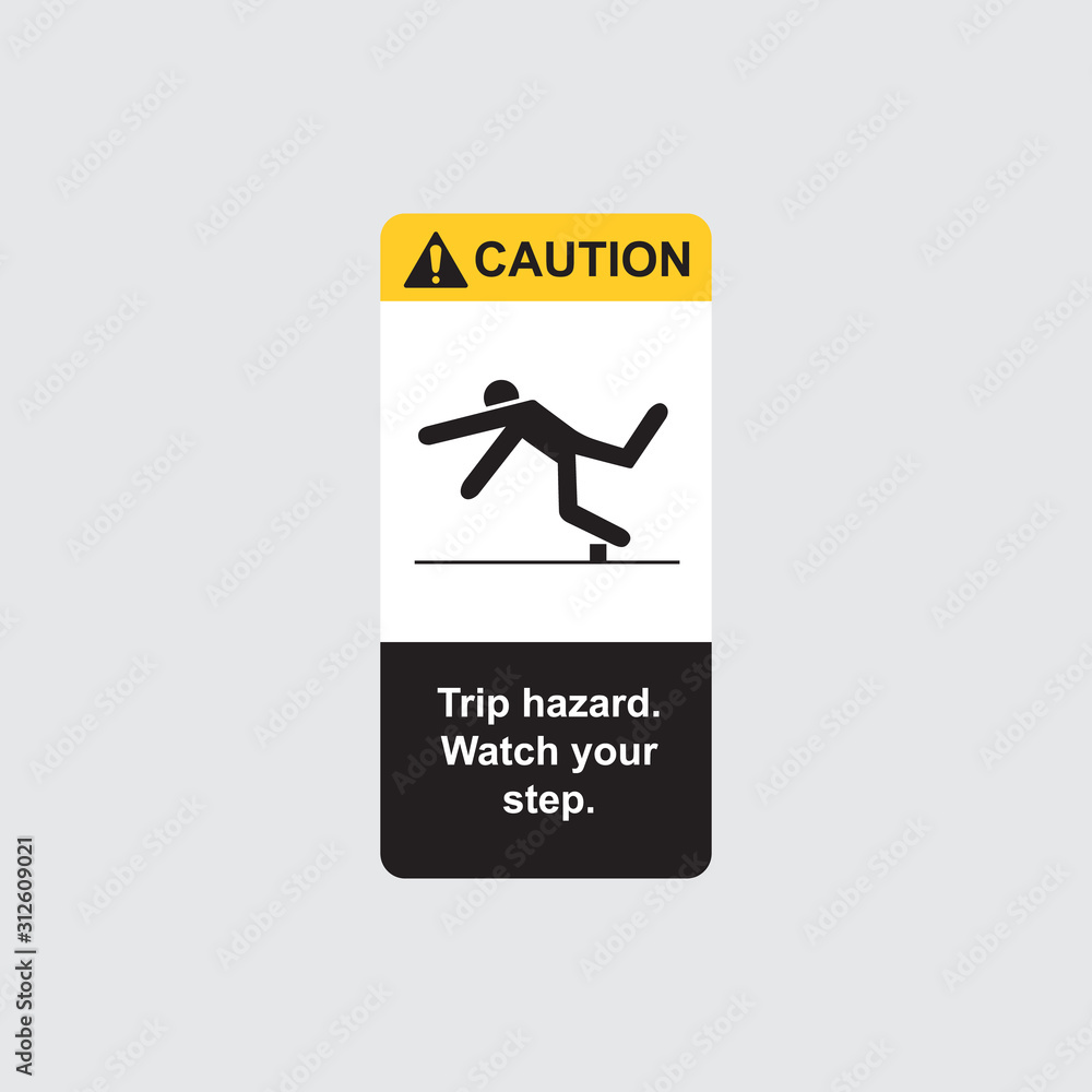Safety First Watch Your Step Symbol Sign, Vector Illustration Stock ...