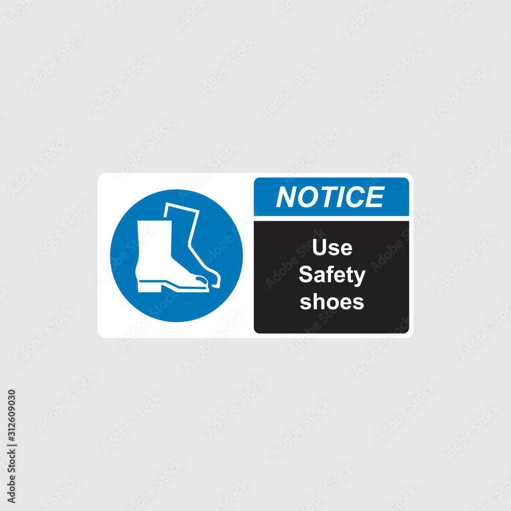 Safety Shoes Sign Vector