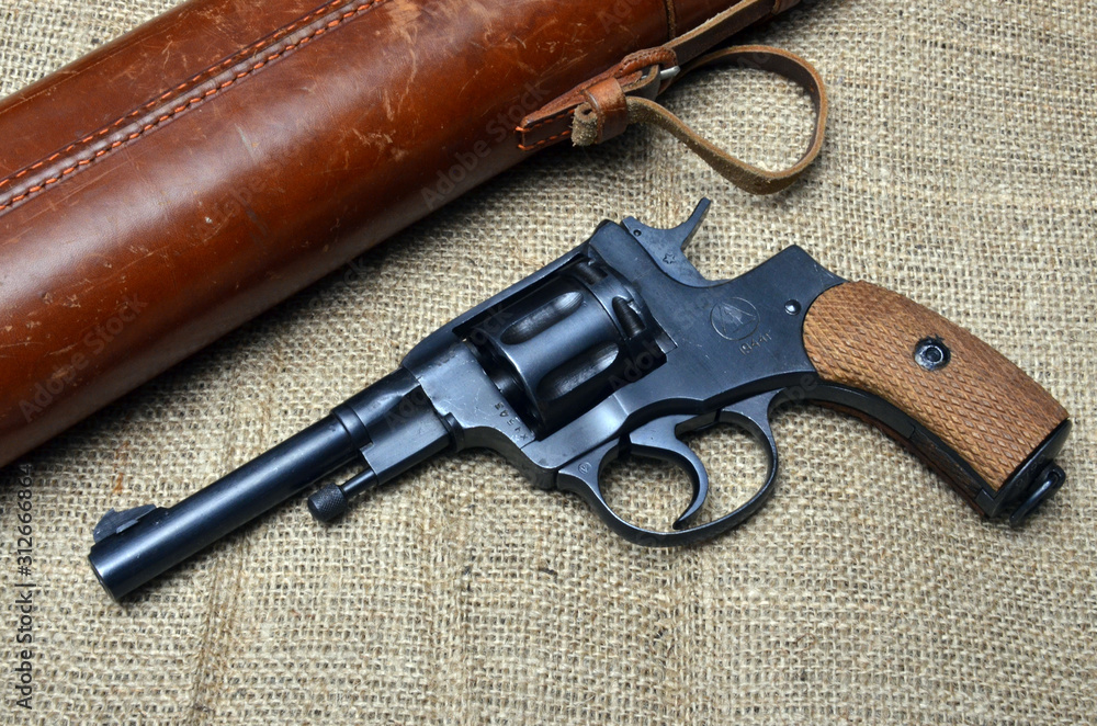 Nagant revolver russian red army Stock Photo | Adobe Stock