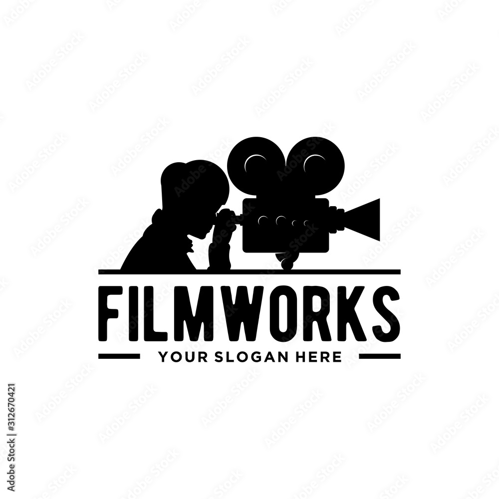 film production logo design, illustration vector eps 10 Stock Vector ...