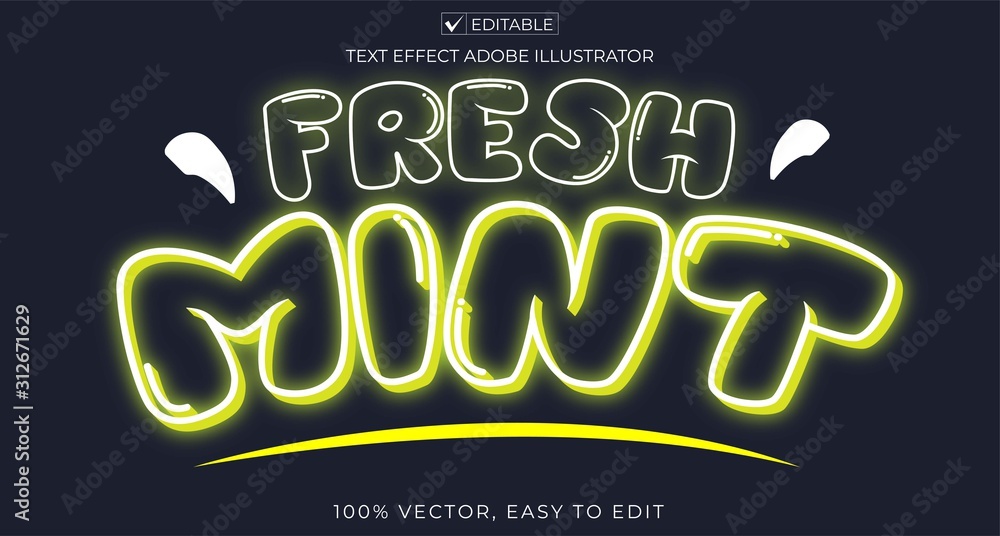 font effect design editable vector, editable text effect in adobe ...