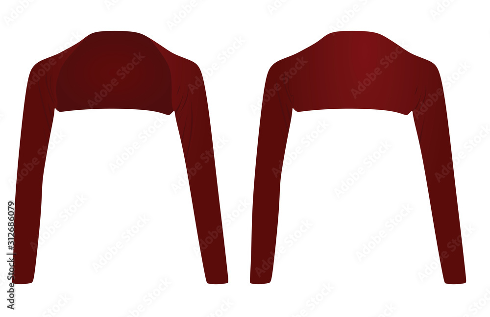 Woman red bolero. vector illustration Stock Vector | Adobe Stock