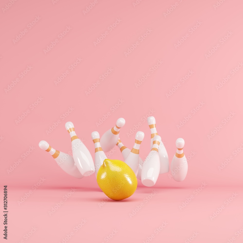 Pink Bowling Background