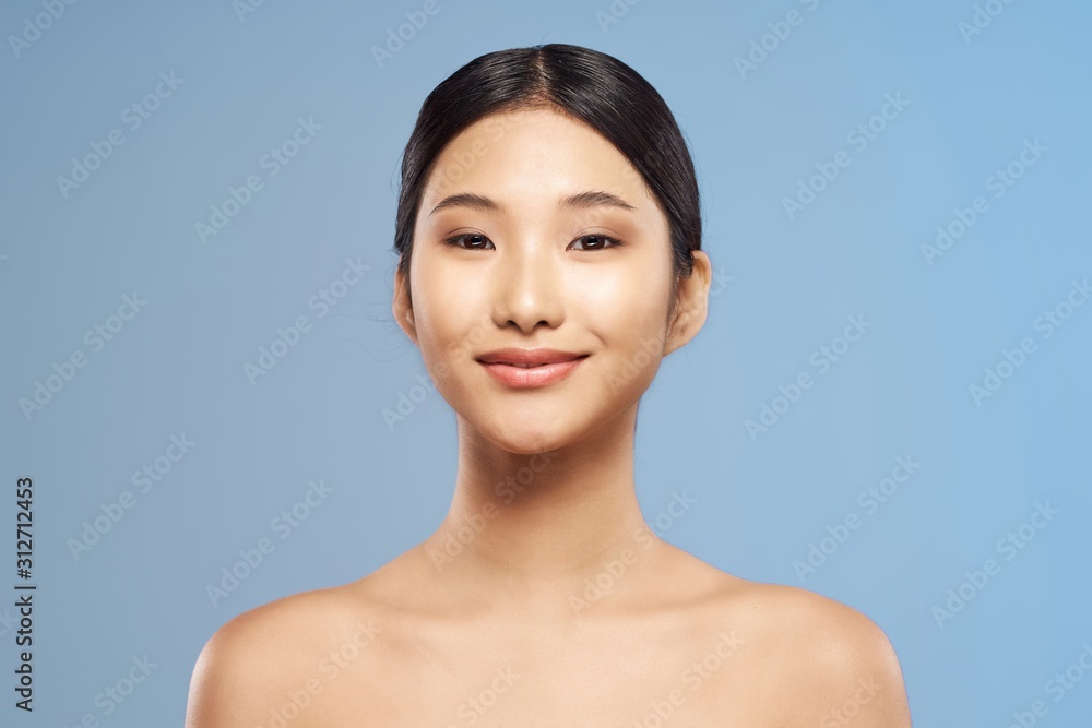 beautiful woman bare shoulders clean skin Stock Photo | Adobe Stock