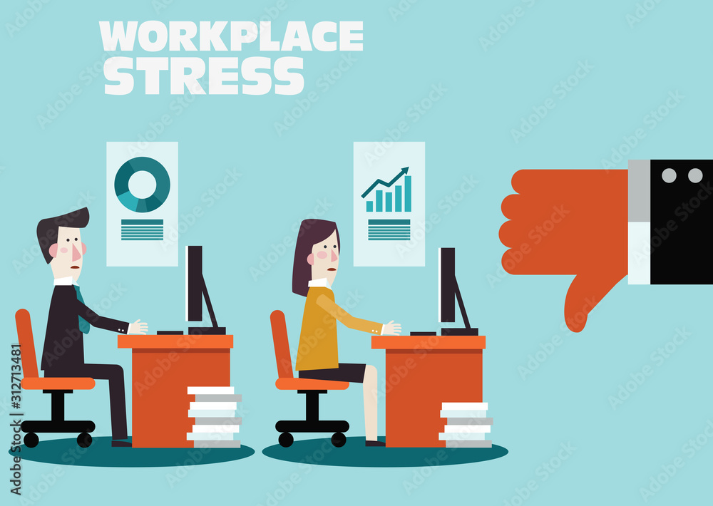 Business people feedback. Workplace stress and working problem ...