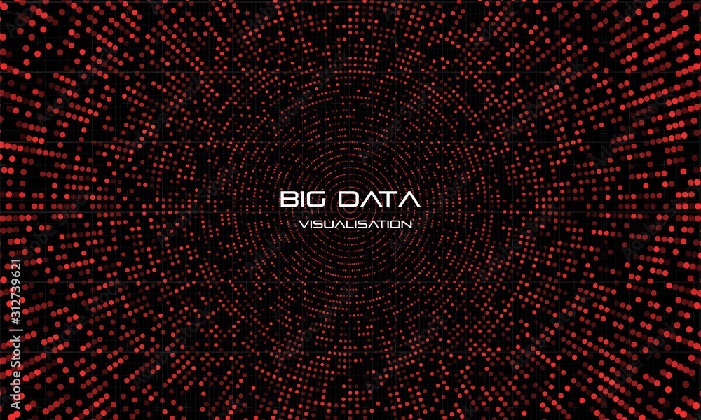 Big data illustration. Visual circle infographic with data elements ...