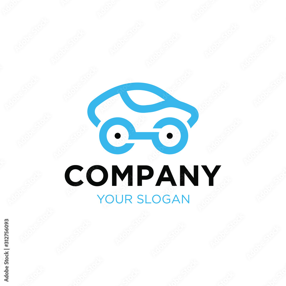 Car line Logo and symbols Vector app. Logo, line. Stock Vector | Adobe ...