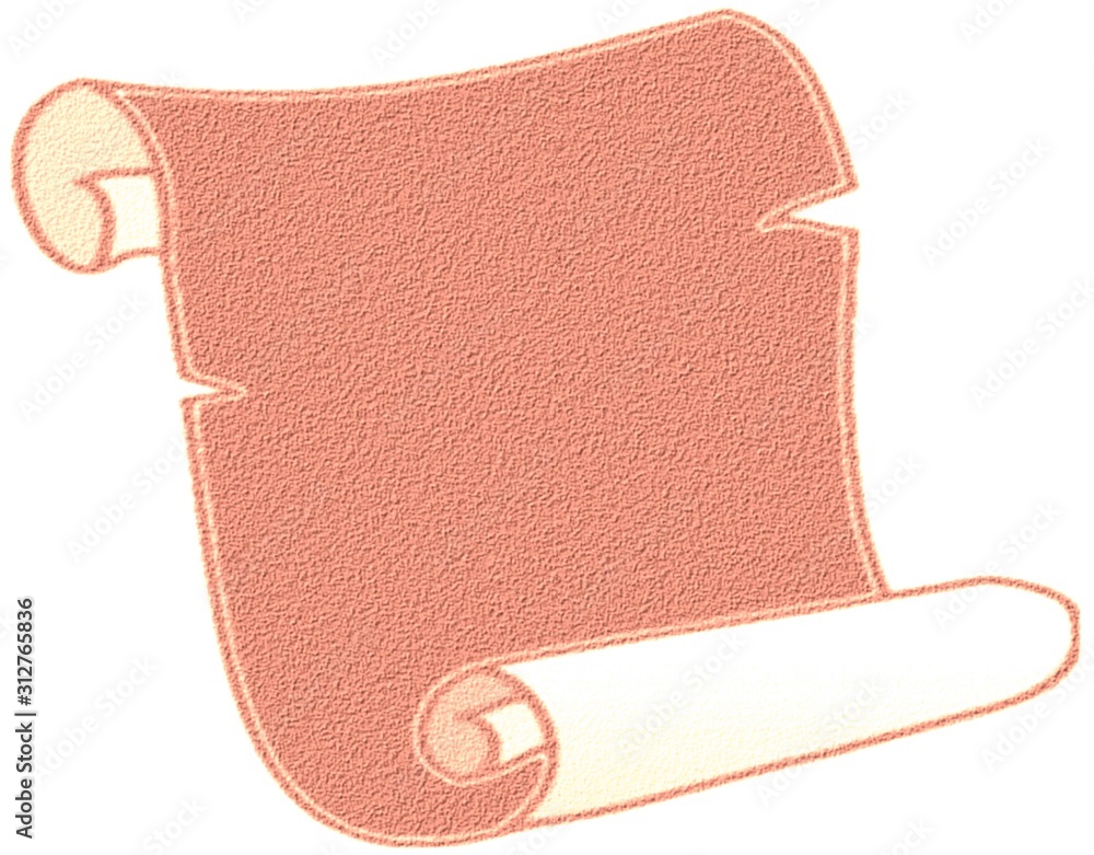 Light pink red bown watercolor parchment scroll paper banner template ...