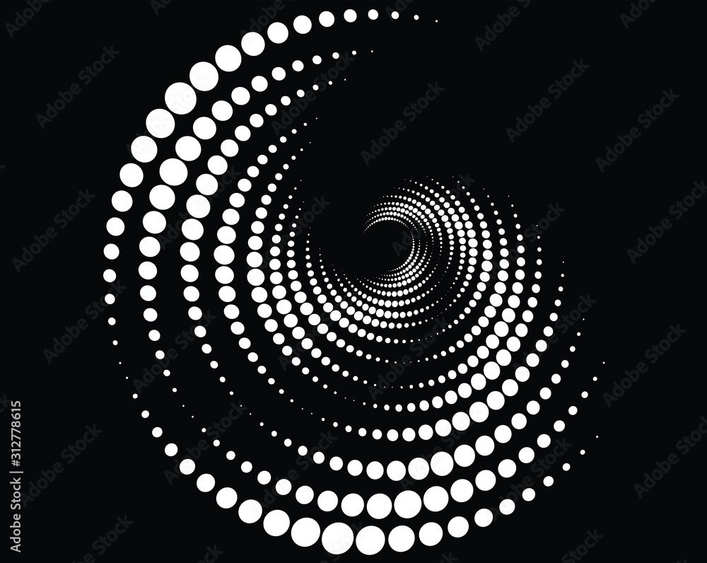black and white illusive circle op art Stock Vector | Adobe Stock