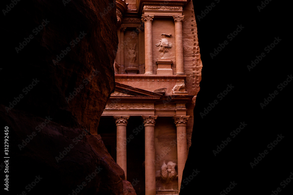 Beauty of rocks and ancient architecture in Petra, Jordan. Ancient ...