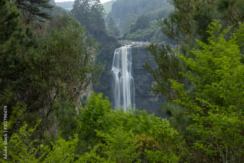 Karkloof Falls. Large Waterfall In a Lush Green Forest In Howick, South ...