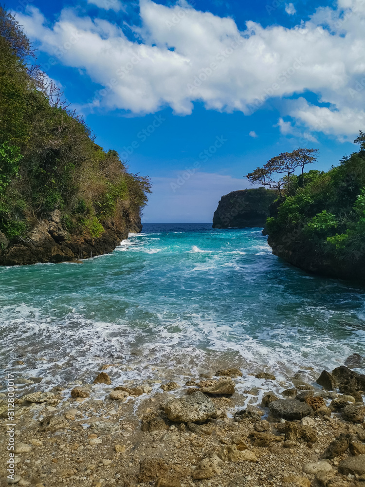 Secret Rocky Beach With Bright Turquoise Water Hidden In A Valley Named ...