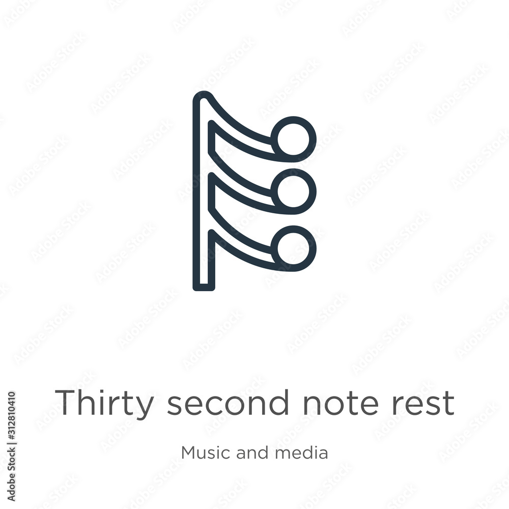 Thirty Second Rest Symbol