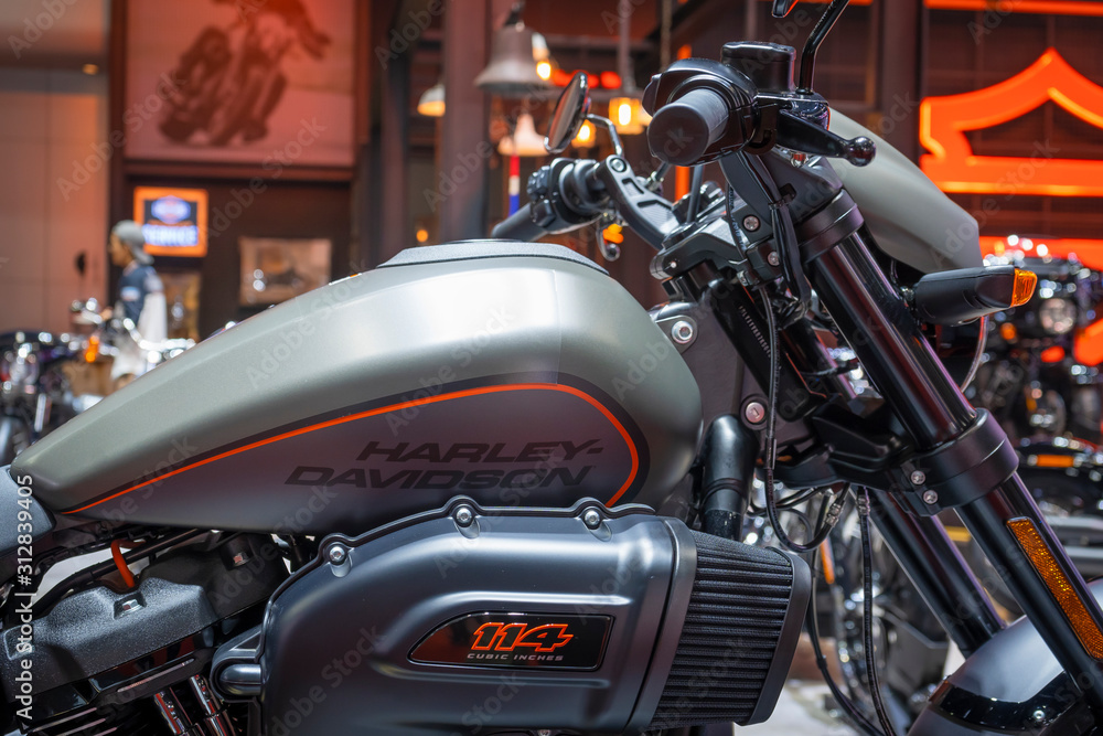 BANGKOK, THAILAND - March 26, 2019 : Harley-Davidson motorcycle on ...