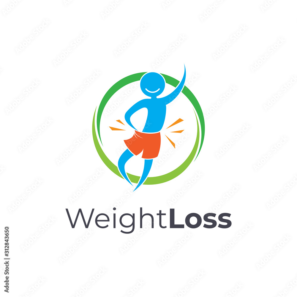 Weight loss logo template, vector of human/man diet, fit/fitness logo ...