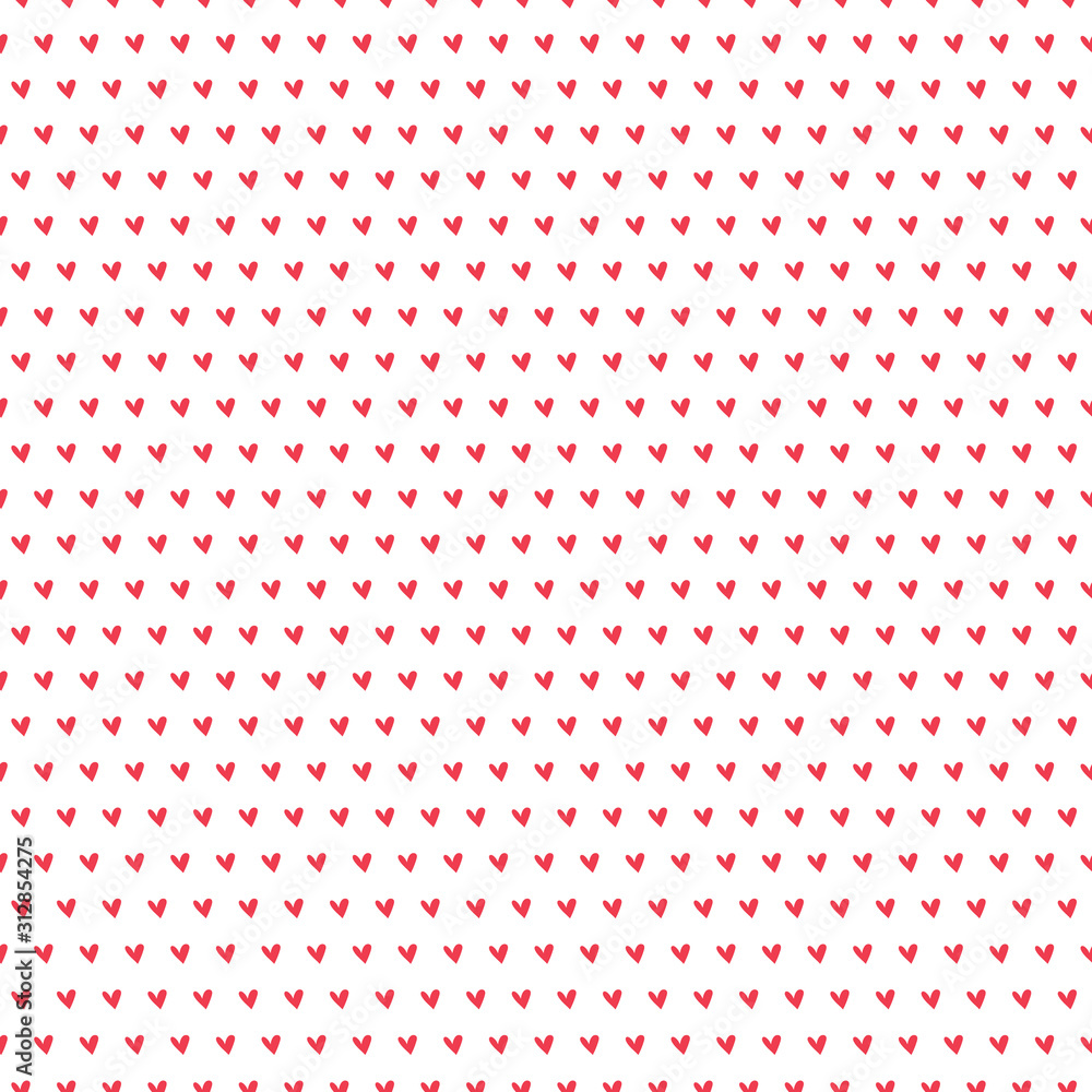 Red heart seamless pattern. Valentine's Day print. Repeating pattern ...