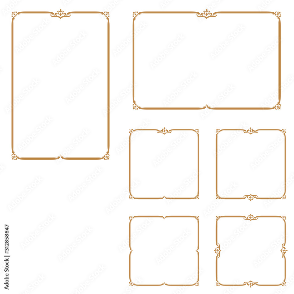 Decorative frame.A frame that gave a change in size to the same design ...