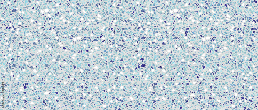 Beautiful blue terrazzo stone texture background Stock Photo | Adobe Stock