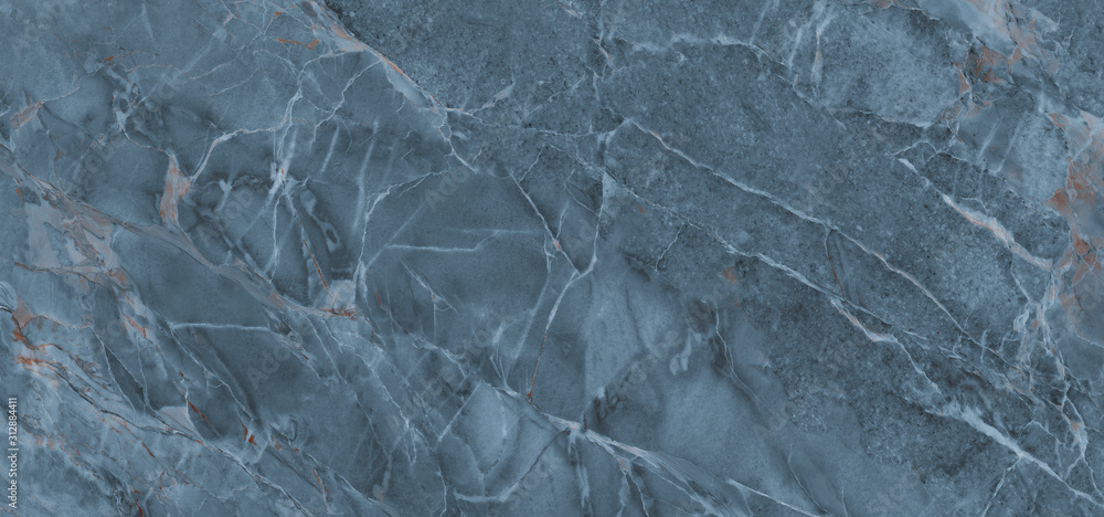 Blue Agate Marble Texture With Brown Veins. Polished Marble Quartz ...