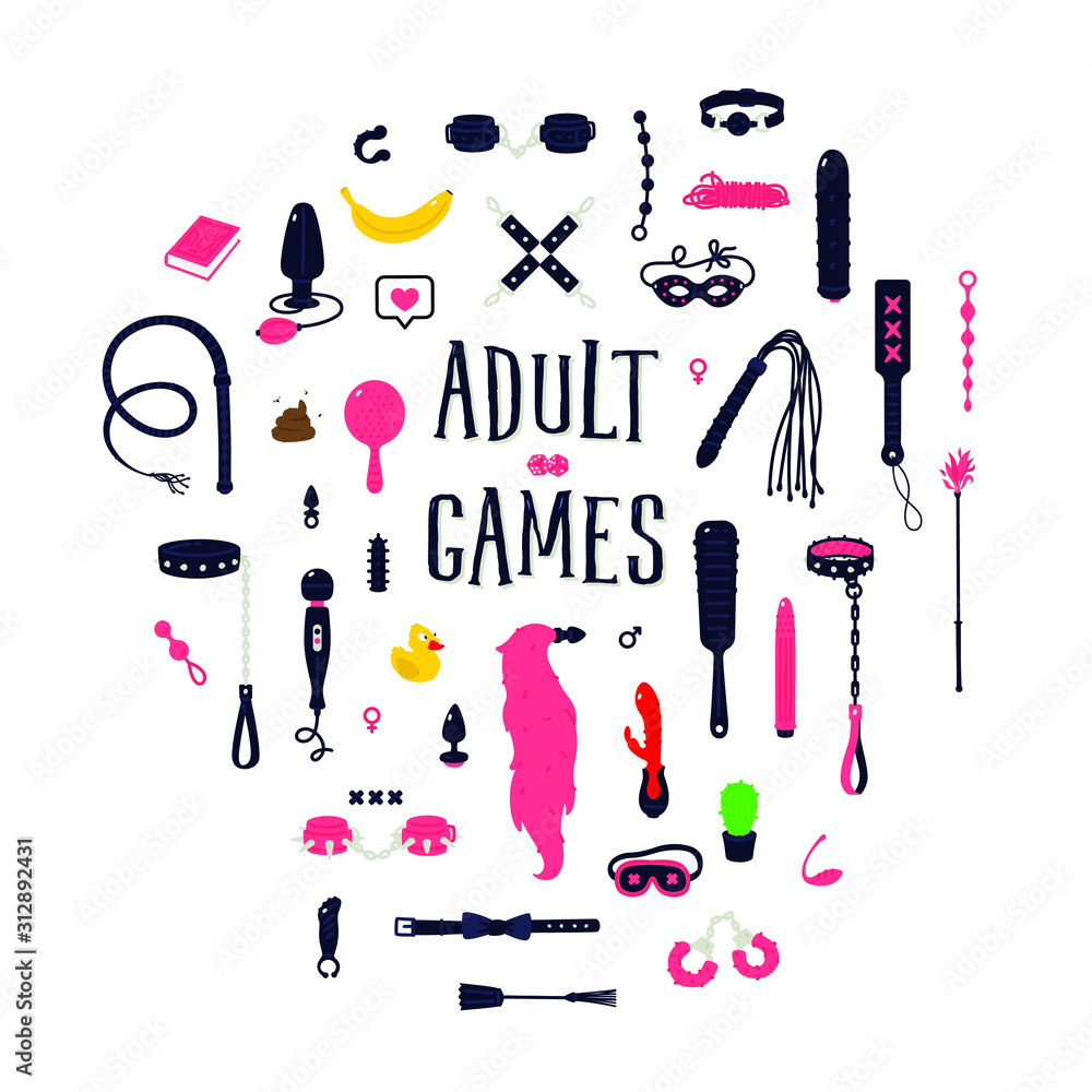 Illustrations And Icons Of Sex Toys Vector Gagging Lashes And Gag