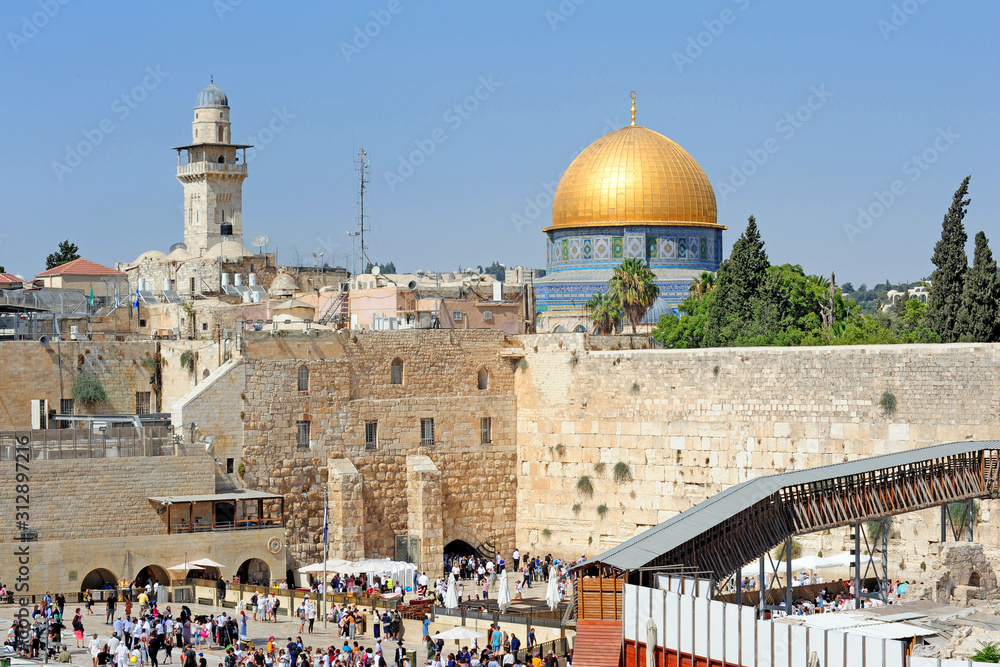 Israel January 3,2020 Al Aksa Mosque. Palestinian Muslims make their ...