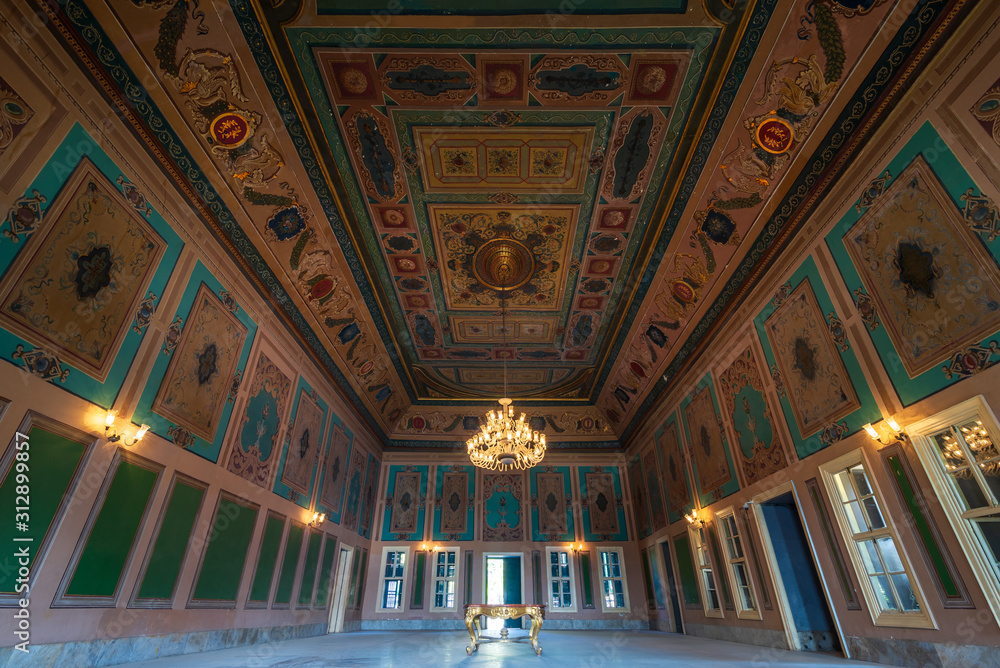 Royal era historic Manasterly Palace with beautiful elegant carved ...