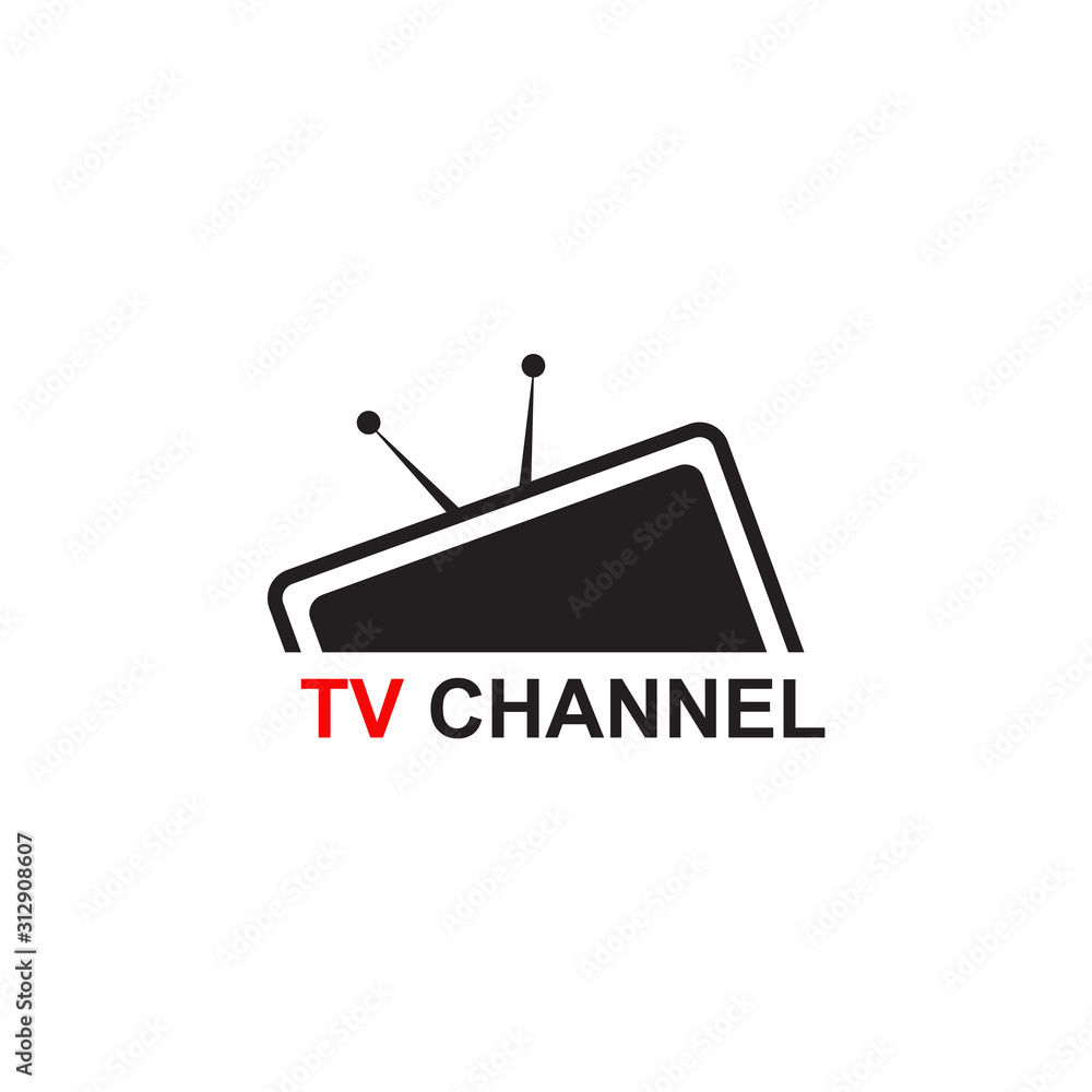 TV channel program icon logo design vector template Stock Vector ...