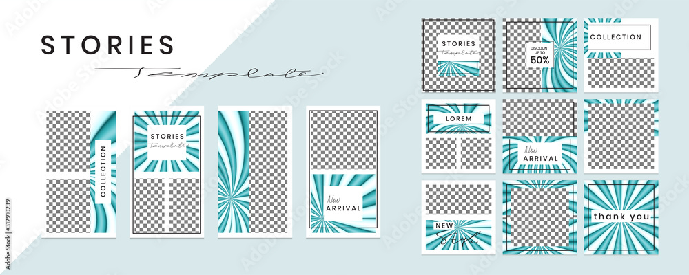 Editable social media post template for instagram story collections and ...