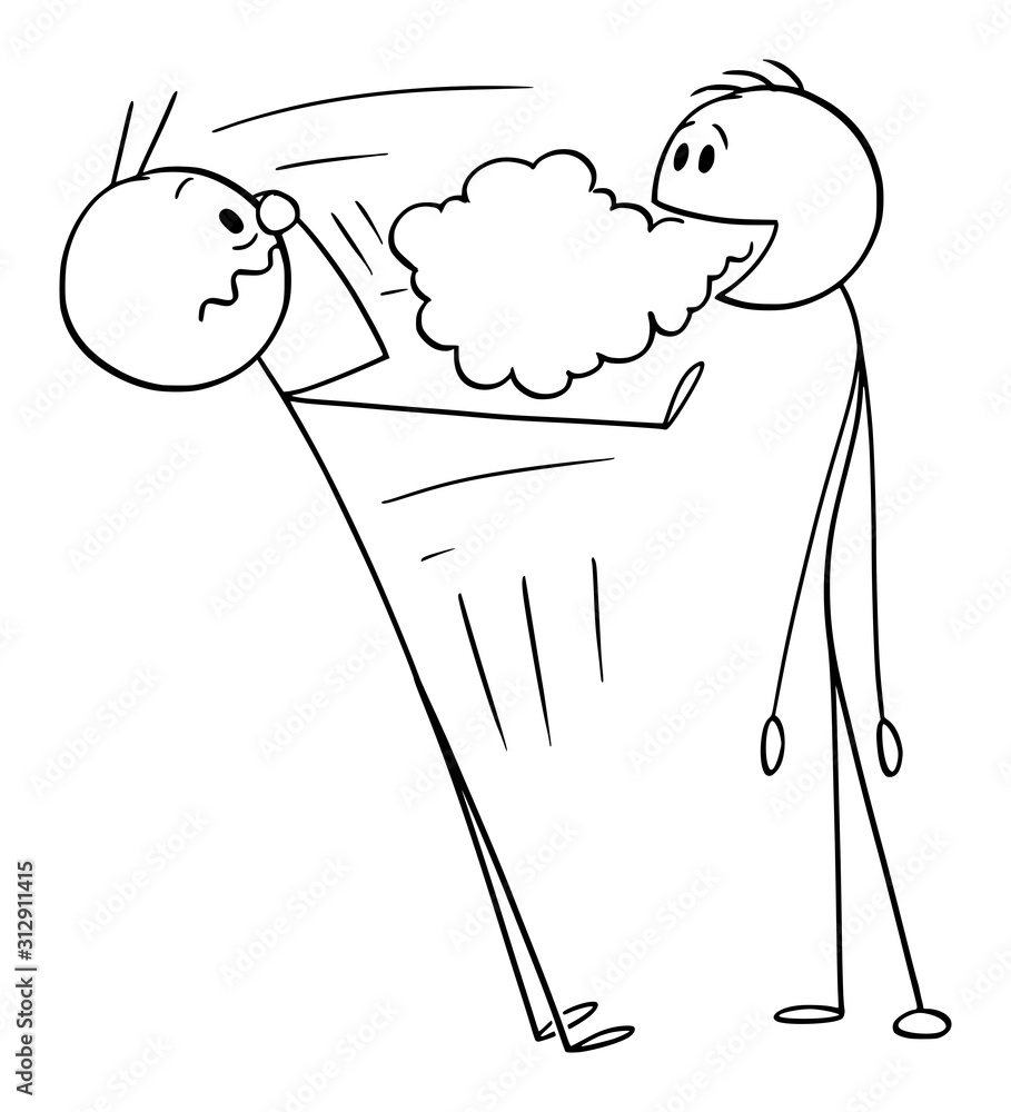 Vector cartoon stick figure drawing conceptual illustration of man with ...