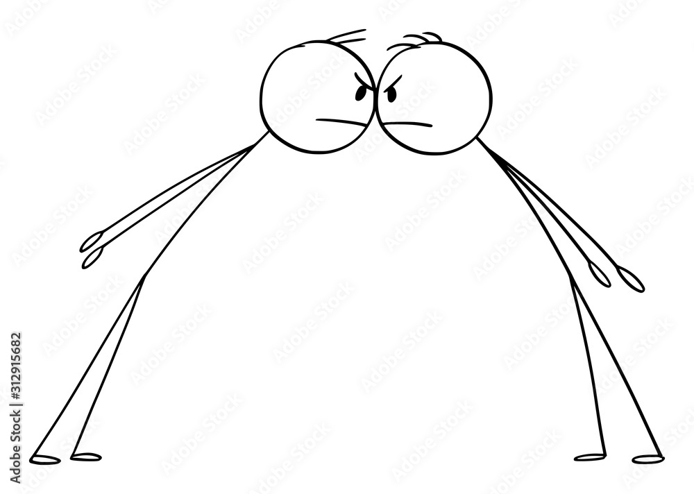 Vector cartoon stick figure drawing conceptual illustration of ...