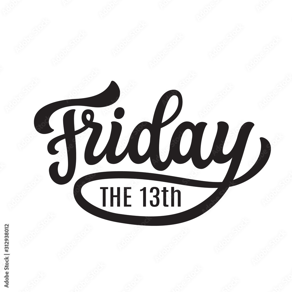 Friday the 13th. Vector typography Stock Vector | Adobe Stock