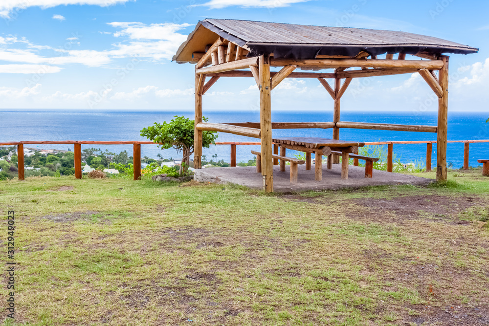 Kiosque de pique-nique, île de la Réunion Stock Photo | Adobe Stock