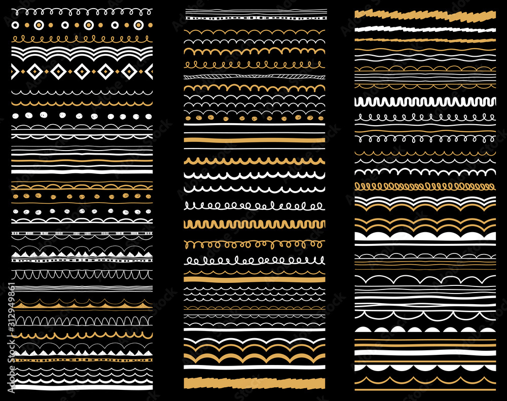 Grafika wektorowa Stock: Geometric patterns, calligraphic borders, hand ...