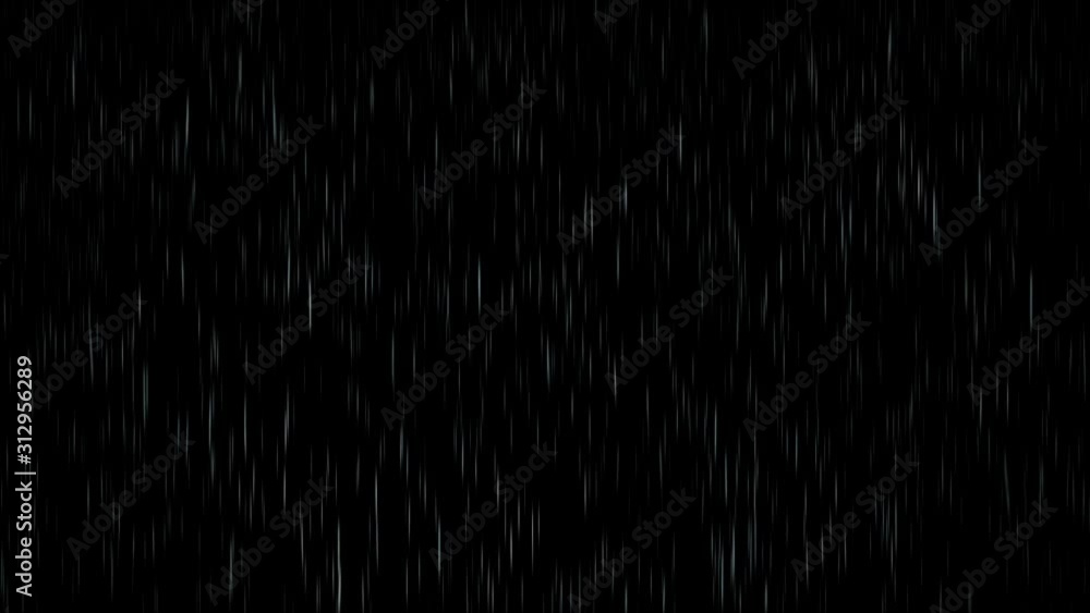 Falling rain over black background. Alpha matte. Loopable. 4 in 1. From ...