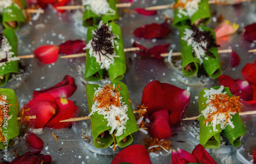 Ready made indian Paan on display in a shop Stock Photo | Adobe Stock