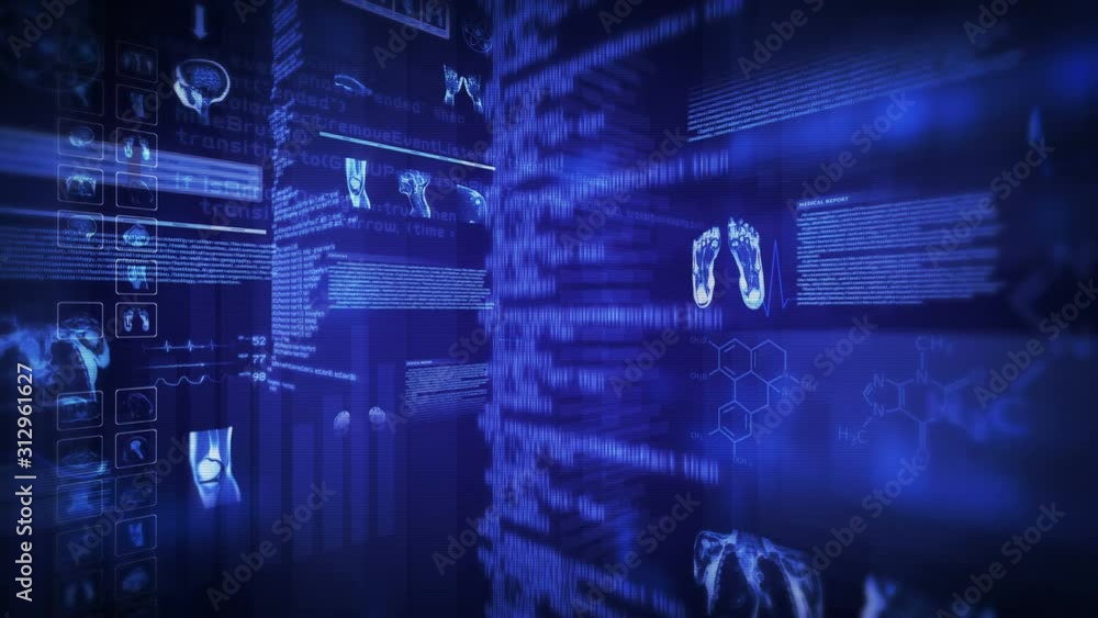 MRI interface. 360. Blue/cyan. Loopable. 2 videos in 1 file. Multiple ...