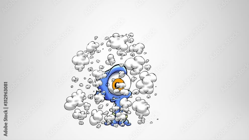 Monster death. Lightning. Luma matte. Classic animated monster being ...