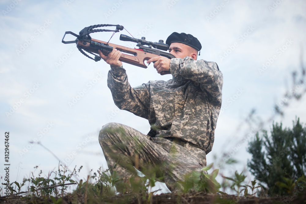 Poster soldier aiming with crossbow – Wall Art | UkPosters