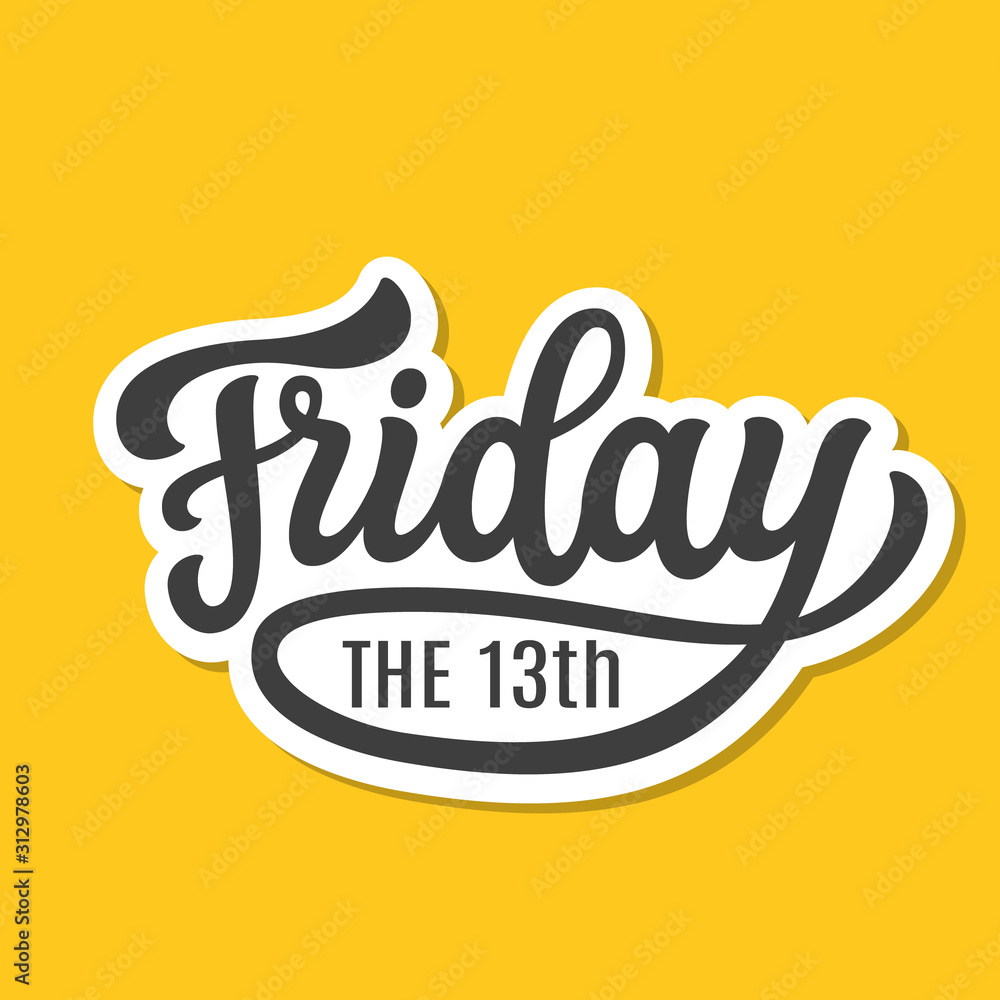 Friday the 13th. Vector typography Stock Vector | Adobe Stock