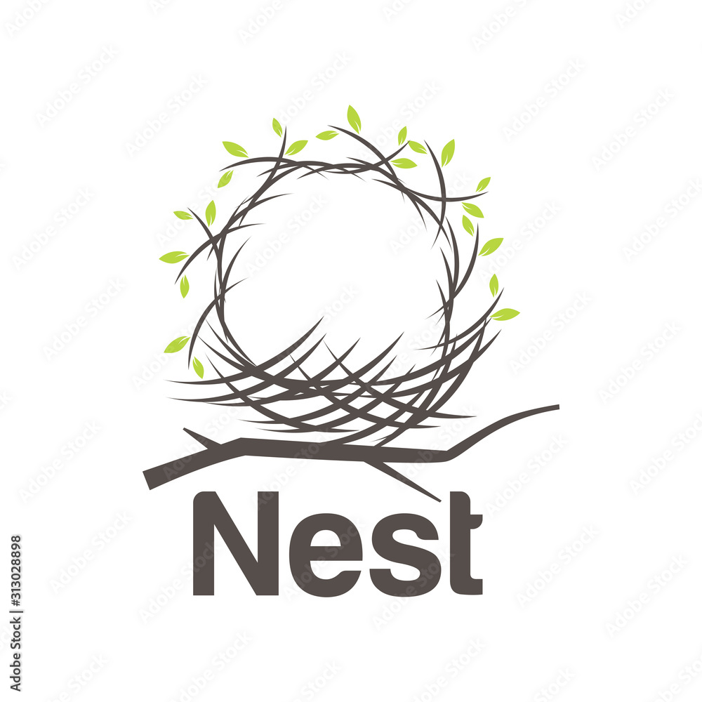 Nest Logo Design Vector for Icon and factory Logo Stock Vector | Adobe ...