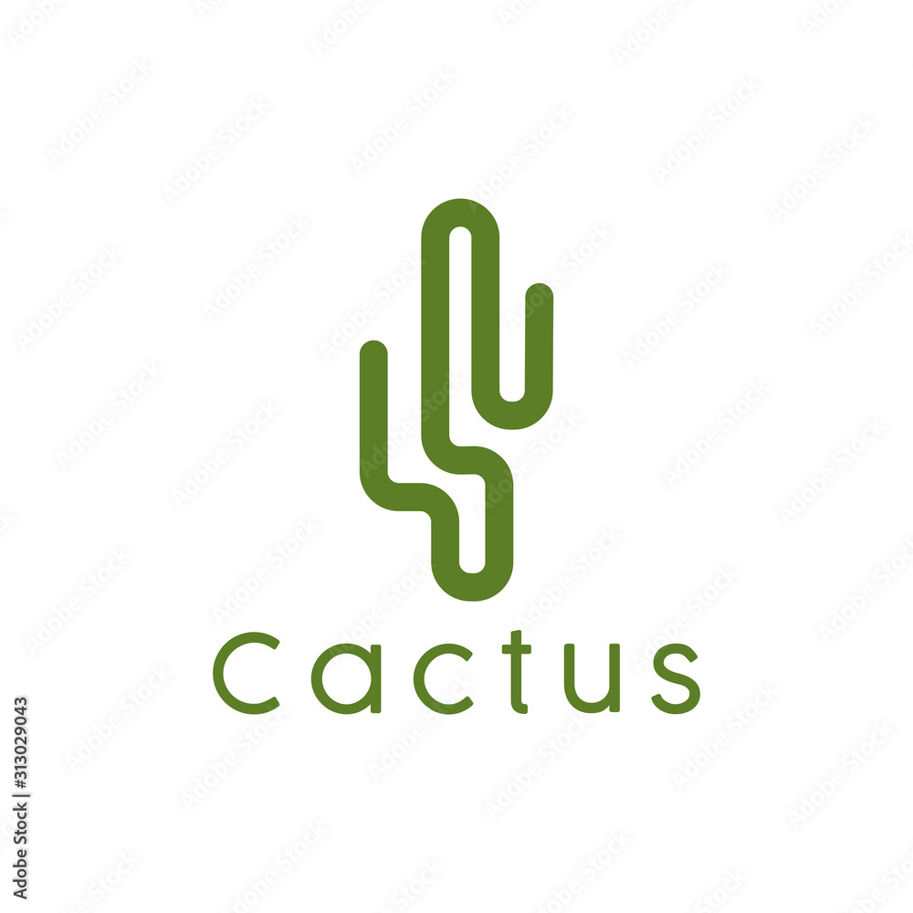 Cactus logo design badges vector Illustrations Stock Vector | Adobe Stock