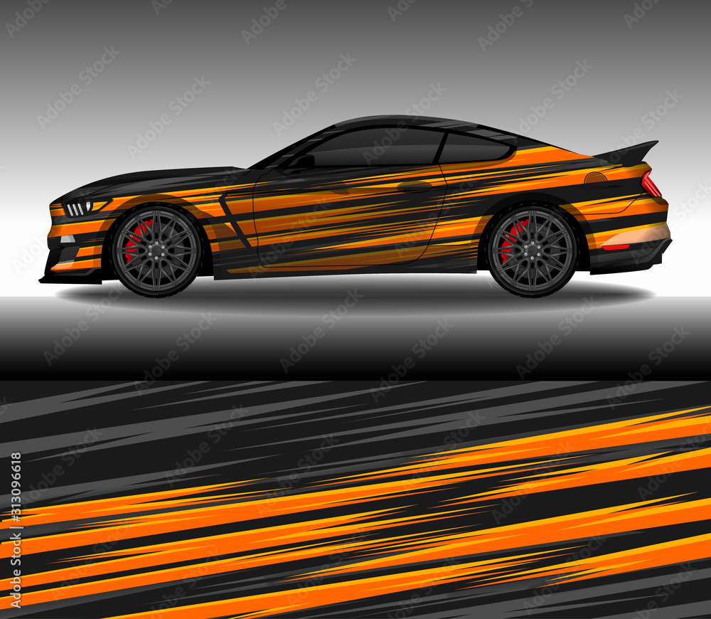 Wrap car decal design vector, custom livery race rally car vehicle ...